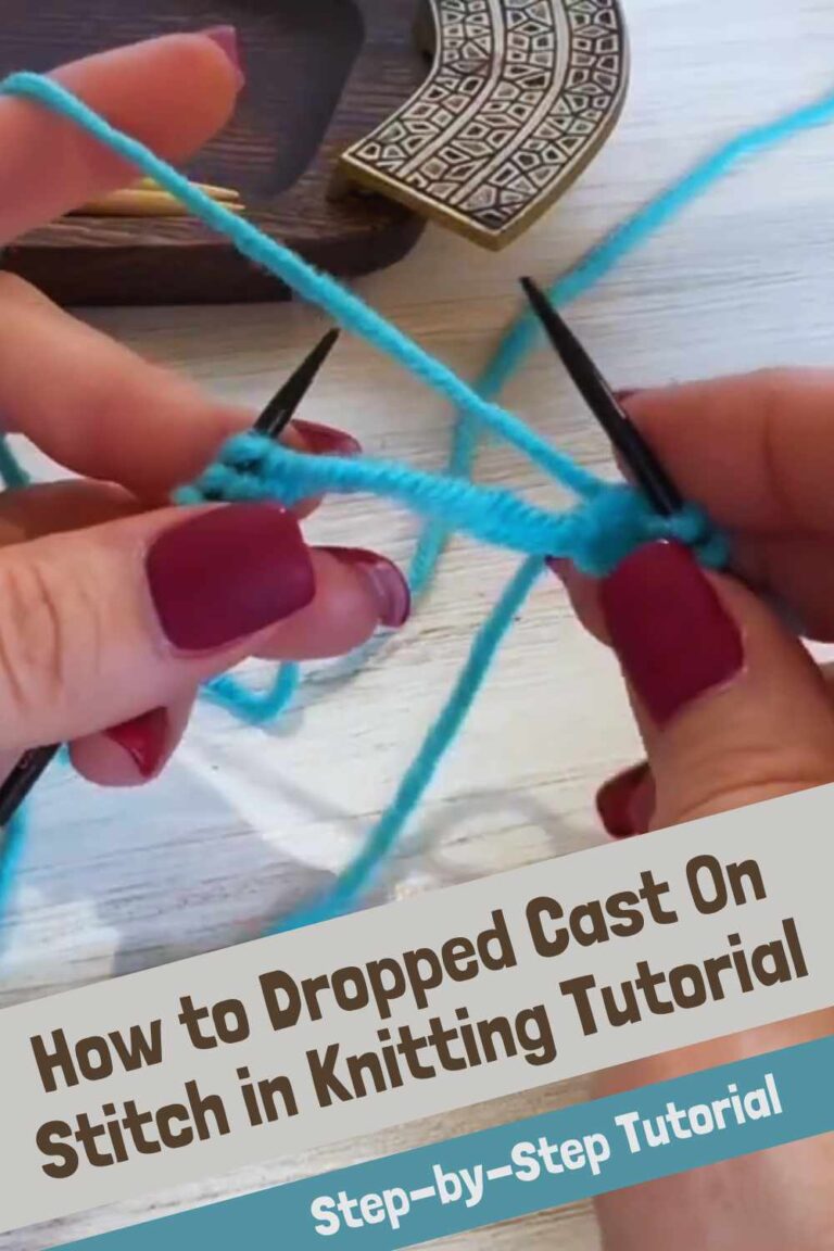 How to Dropped Cast On Stitch in Knitting Tutorial