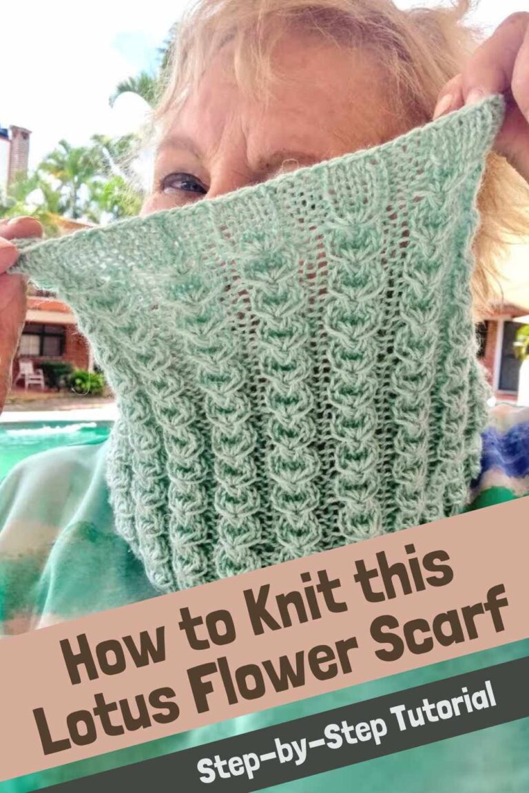 How to Knit this Lotus Flower Scarf
