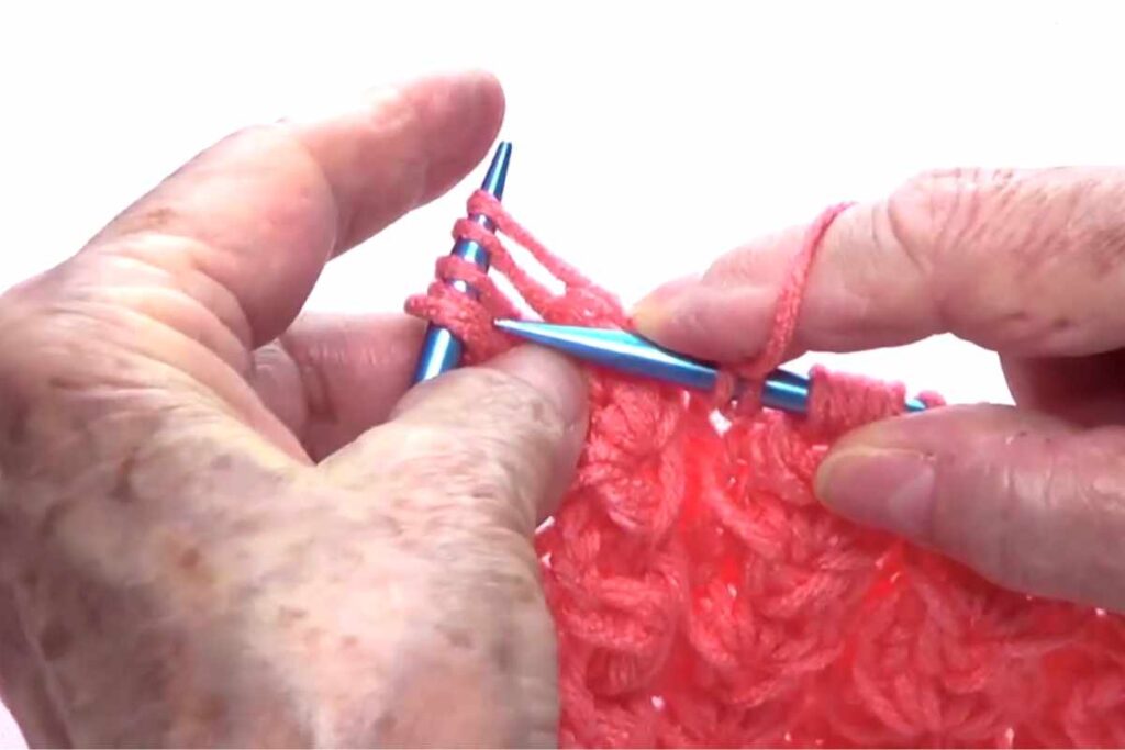 How to Knit this Lotus Flower Stitch