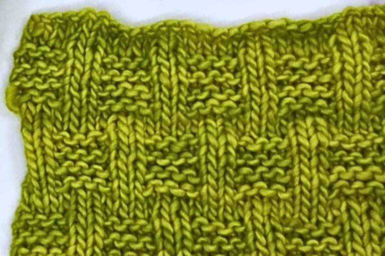 Learn to Knit this Basketweave Stitch: Perfect For Blankets!