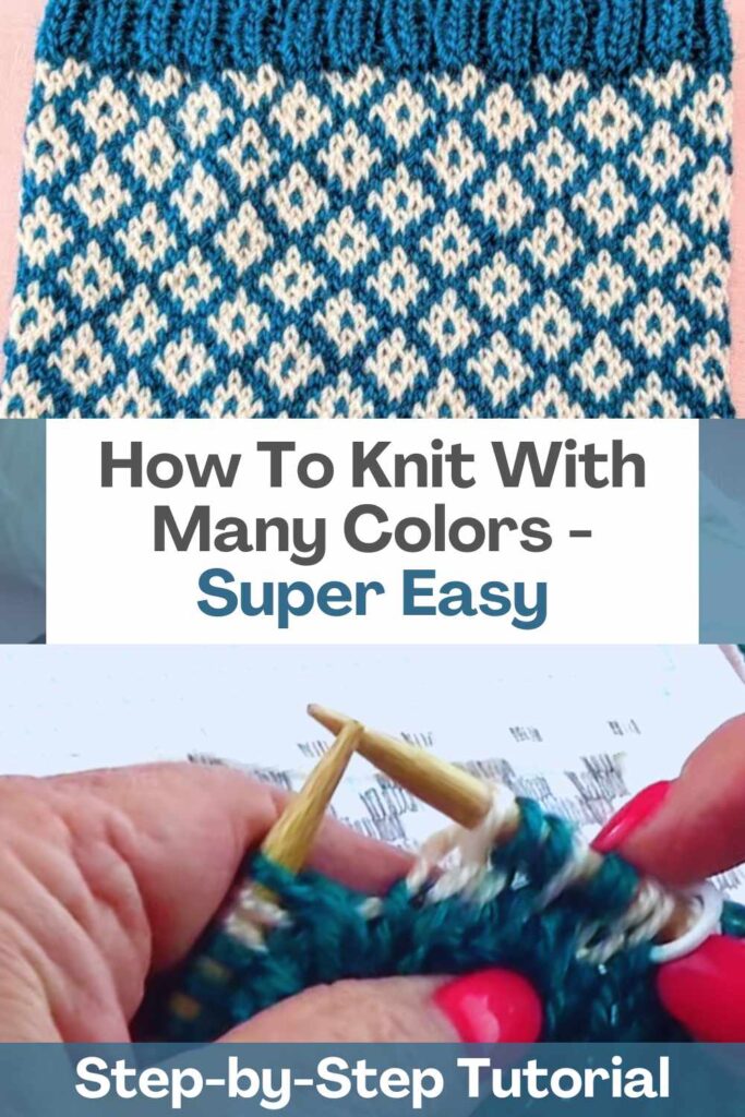 How To Knit With Many Colors - Super Easy