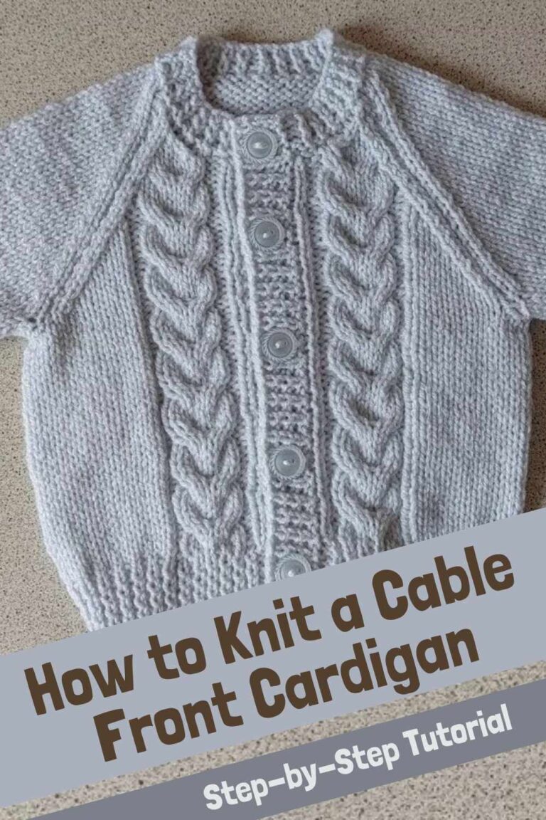 How to Knit a Cable Front Cardigan