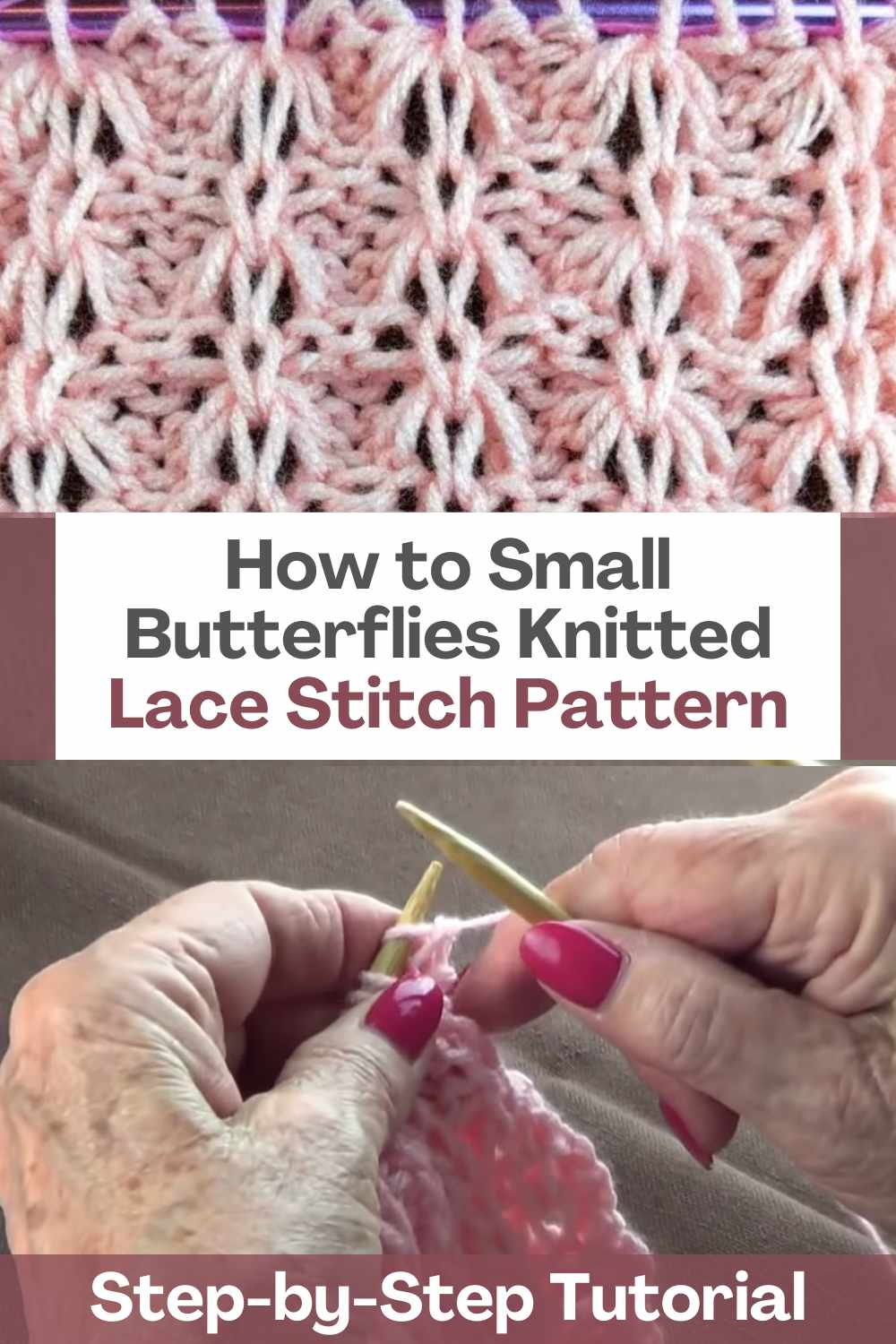 How to Small Butterflies Knitted Lace Stitch Pattern