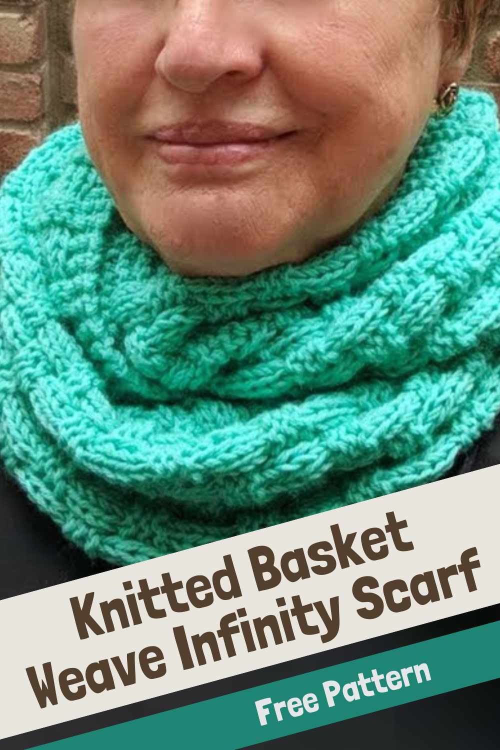Knitted Basket Weave Infinity Scarf - FREE PATTERN
