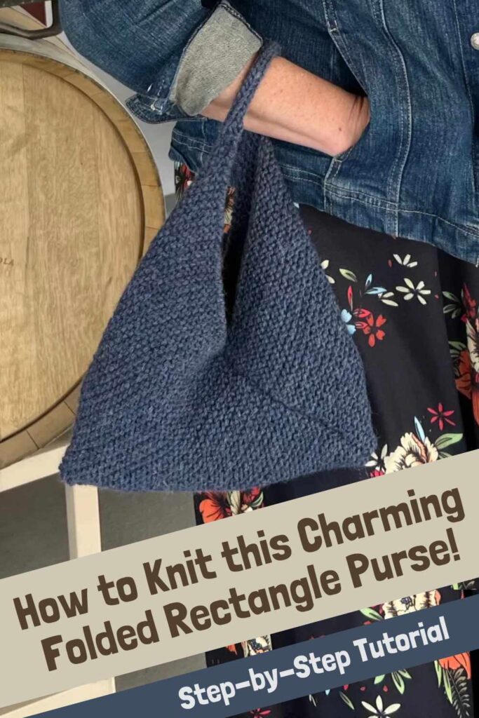 How to Knit this Charming Folded Rectangle Purse!