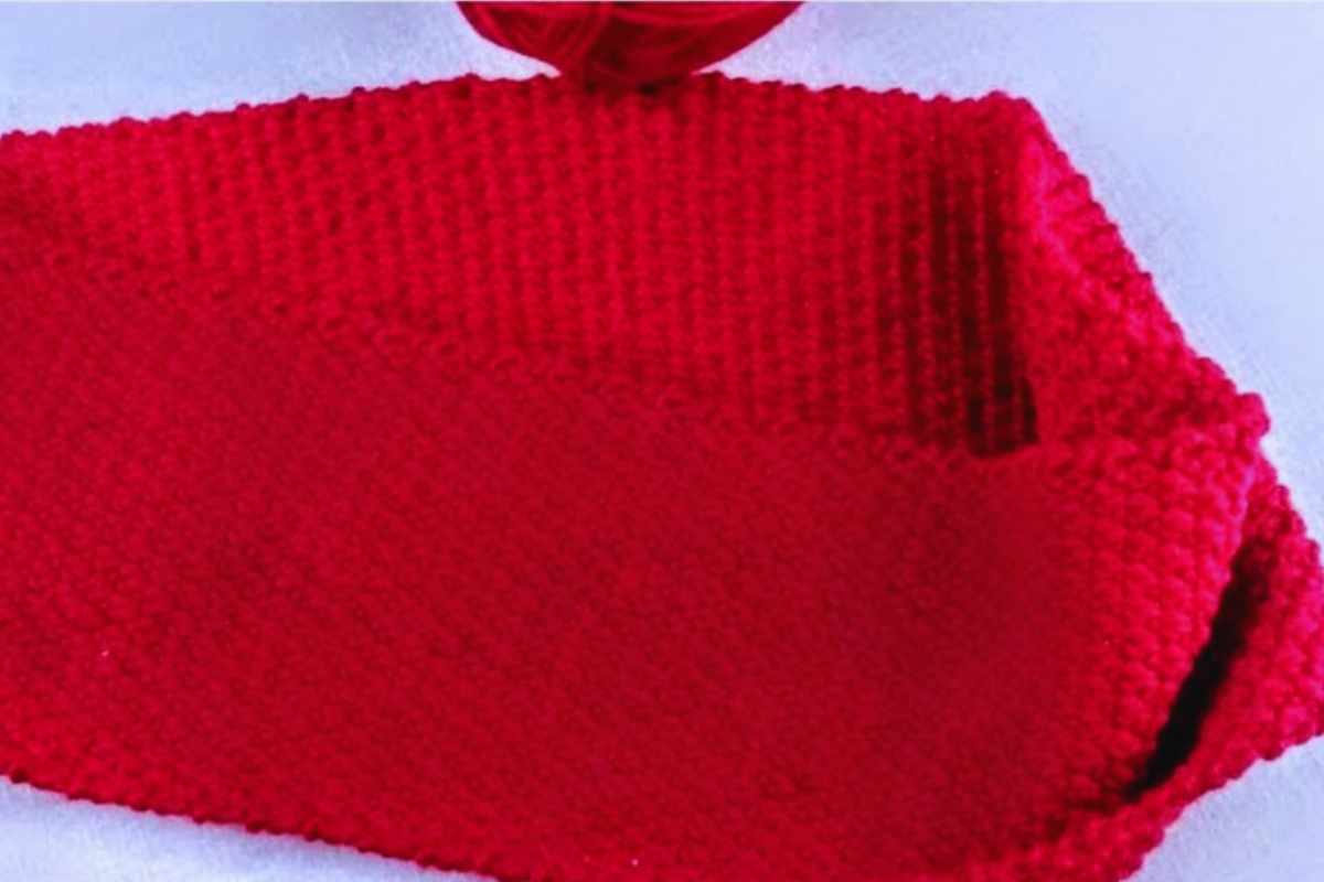 Knitting a Merino Wool Infinity Scarf: Double Seed Skip Stitch