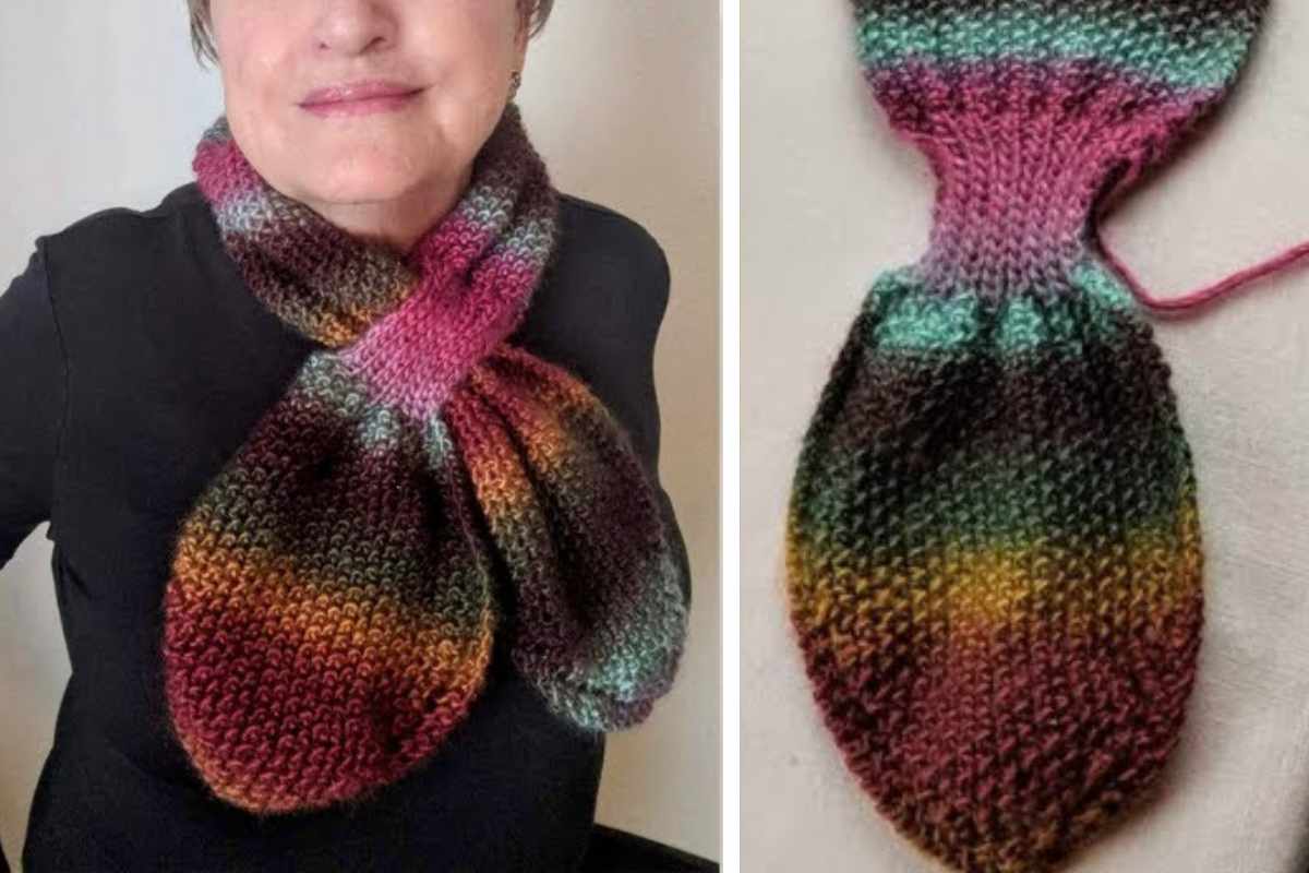 Learn to Knit a Classic Keyhole Scarf