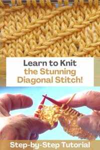 Learn to Knit the Stunning Diagonal Stitch!