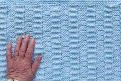 How to Knit a Garter Ridge and Rib Baby Blanket