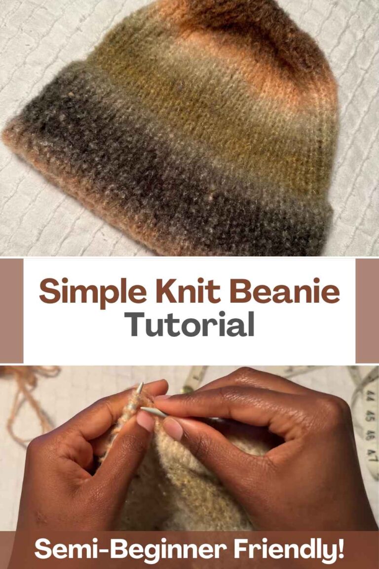 Semi-Beginner Friendly! Simple Knit Beanie Tutorial