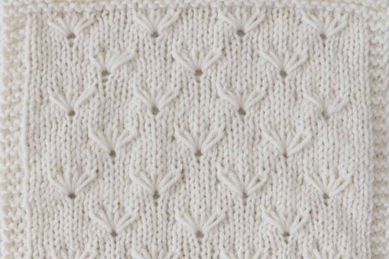Knit a Stunning Field of Tulips Square with the Dandelion Stitch