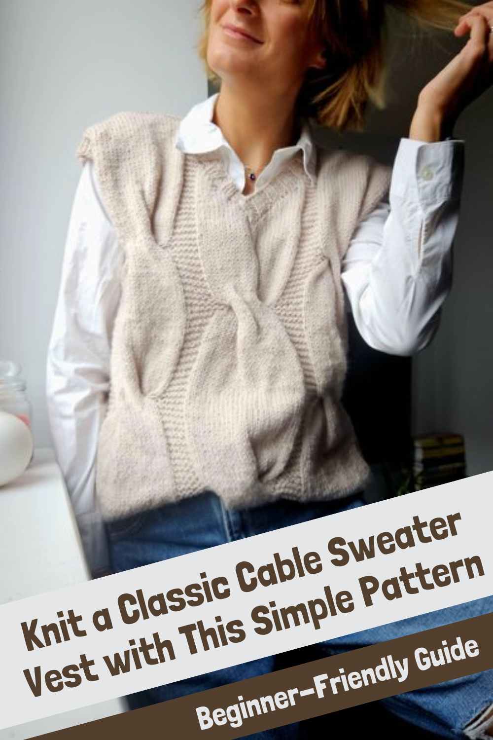 Knit a Classic Cable Sweater Vest with This Simple Pattern