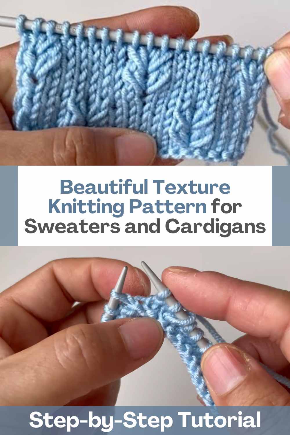 Beautiful Texture Knitting Pattern for Sweaters and Cardigans