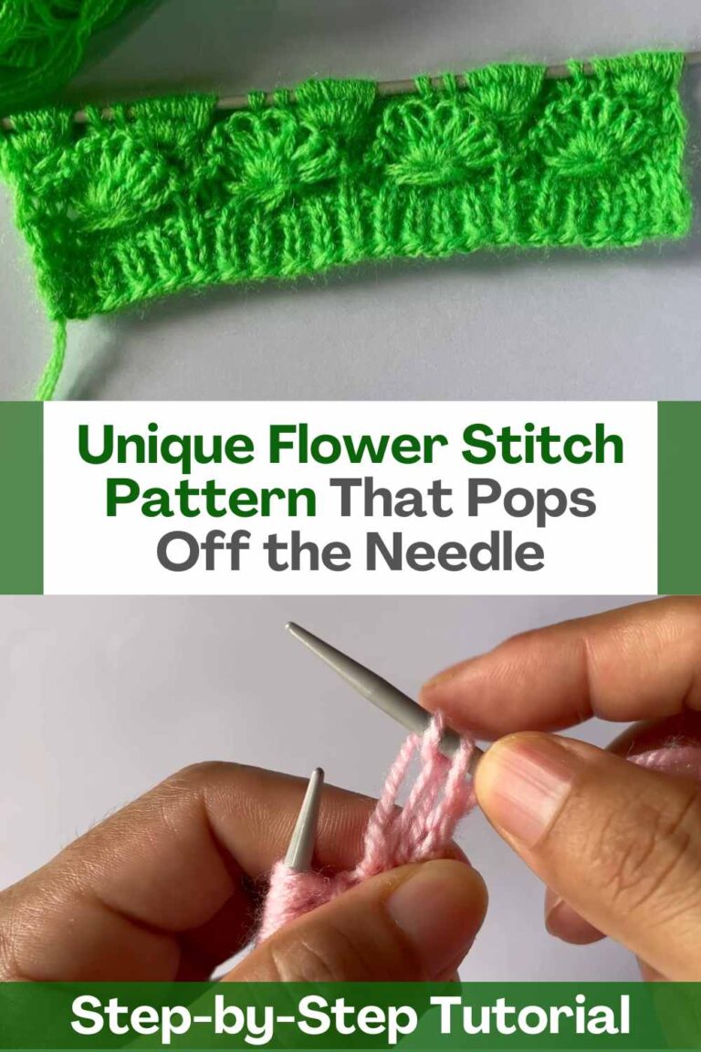 Unique Flower Stitch Pattern That Pops Off the Needle