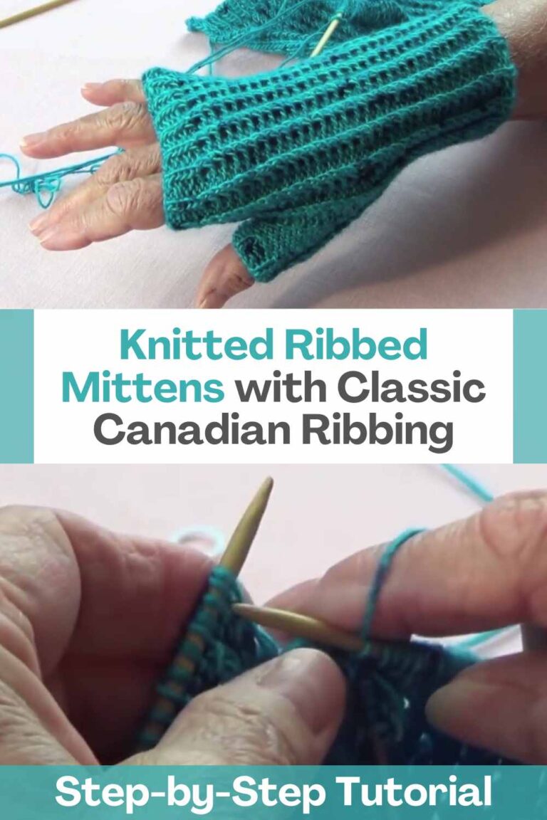 Knitted Ribbed Mittens with Classic Canadian Ribbing