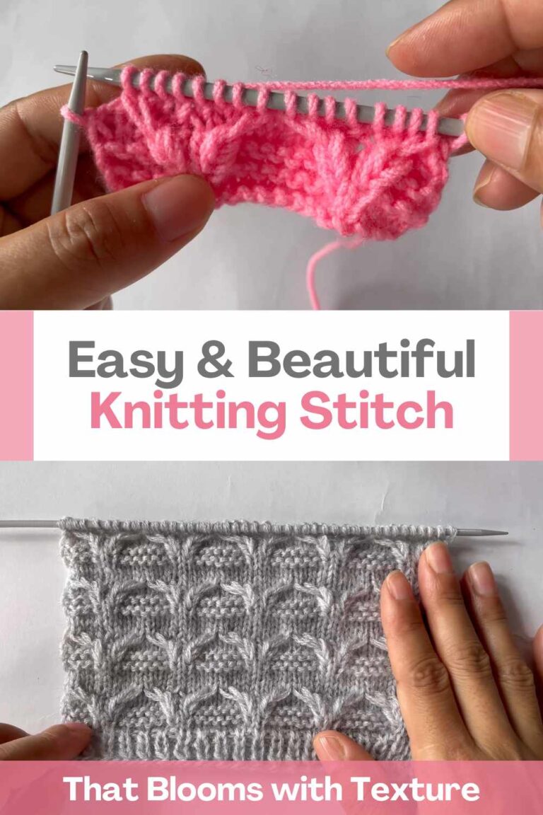 Easy & Beautiful Knitting Stitch That Blooms with Texture