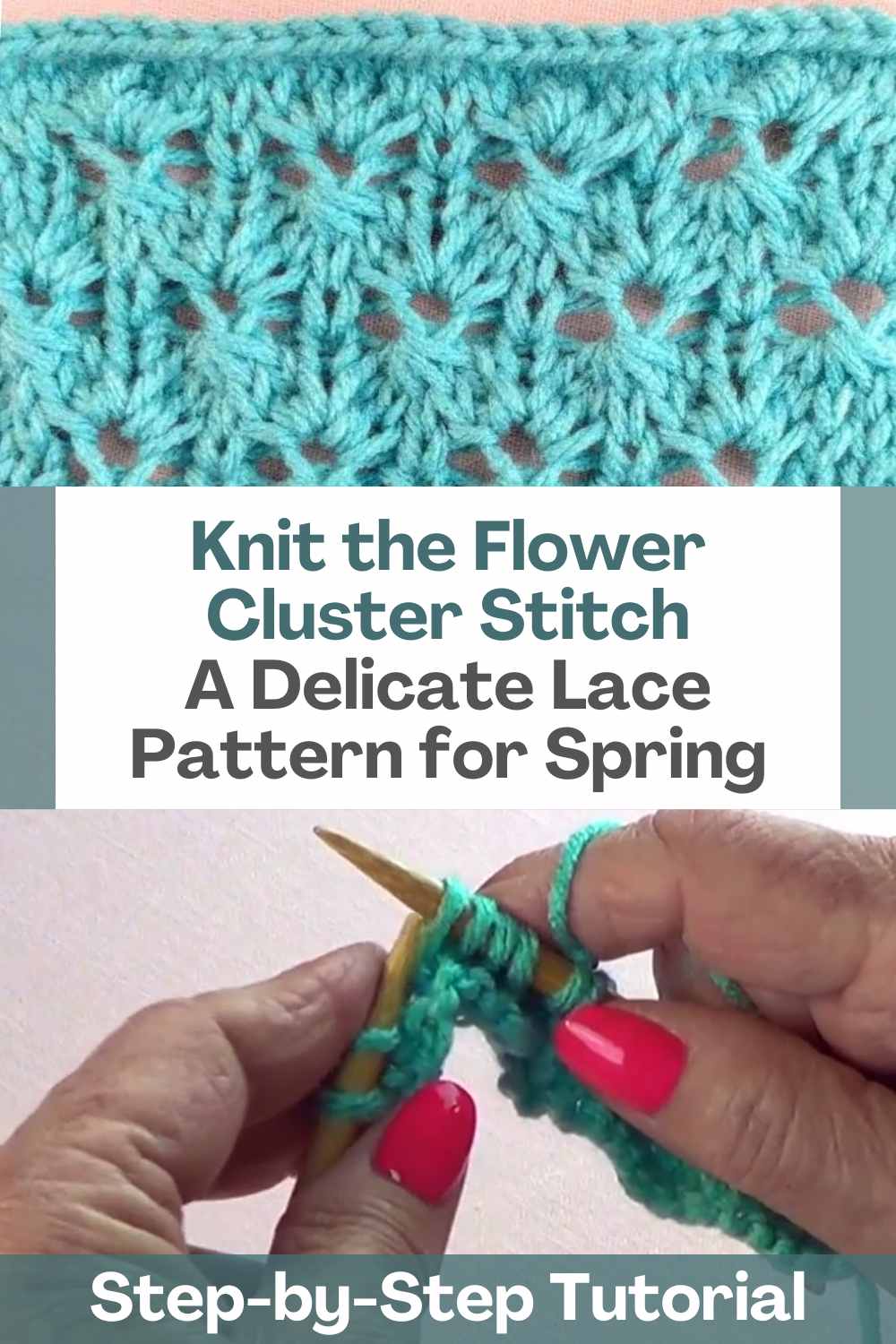 Knit the Flower Cluster Stitch: A Delicate Lace Pattern for Spring