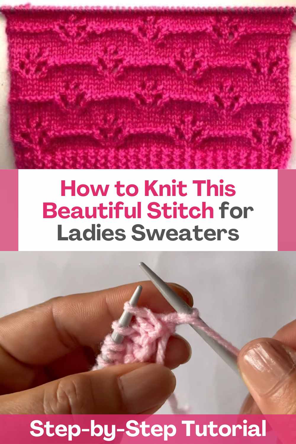 How to Knit This Beautiful Stitch for Ladies Sweaters