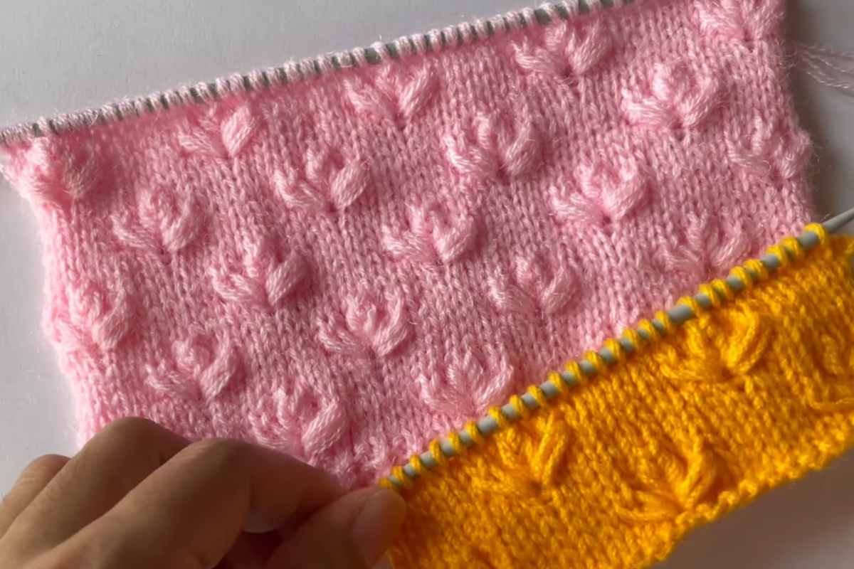 How to Knit the Gorgeous Flower Stitch for Baby and Adult Sweaters