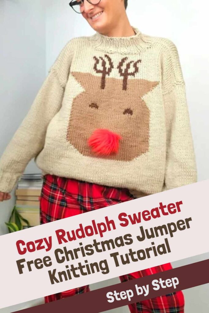 Cozy Rudolph Sweater: Free Christmas Jumper Knitting Tutorial