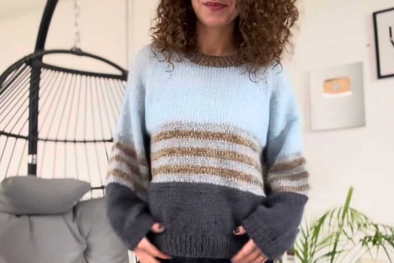 Drop Shoulder Sweater Knitting Pattern: Video Guide